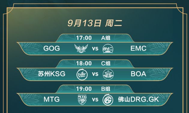 王者荣耀挑战者杯来袭：GOG打EMC，KSG迎战BOA，MTG归来死磕GK！