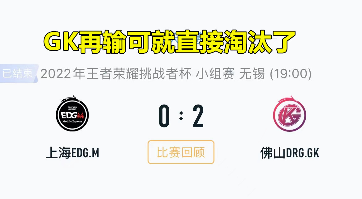 GK2-0EDGM赢下生死战，B组乱套了：若出现闭环，很可能会有附加赛