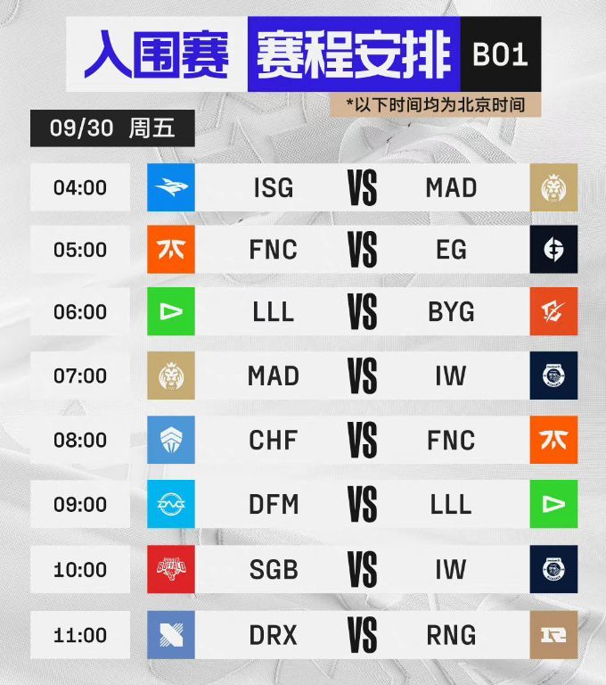 LOL官方公布入围赛赛程：RNG首战遭遇Deft，对阵LCK四号种子DRX