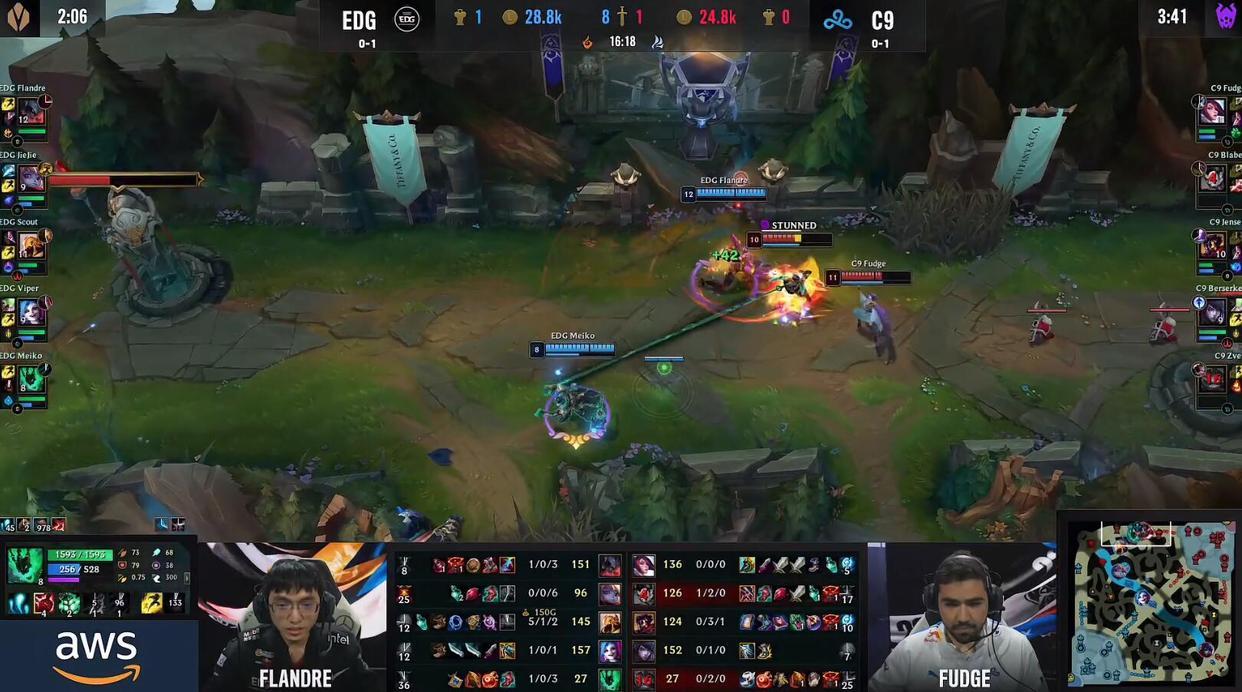 S12全球总决赛：Meiko锤石无解神钩圣枪哥论剑完胜 EDG轻取C9