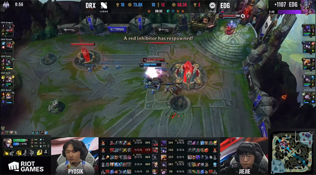 Zeka塞拉斯打出四次单杀，DRX 3-2淘汰EDG晋级四强