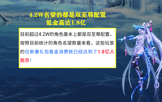 DNF：光双至尊就收割1.8亿！4.2W名望角色统计，数量超4.5W个