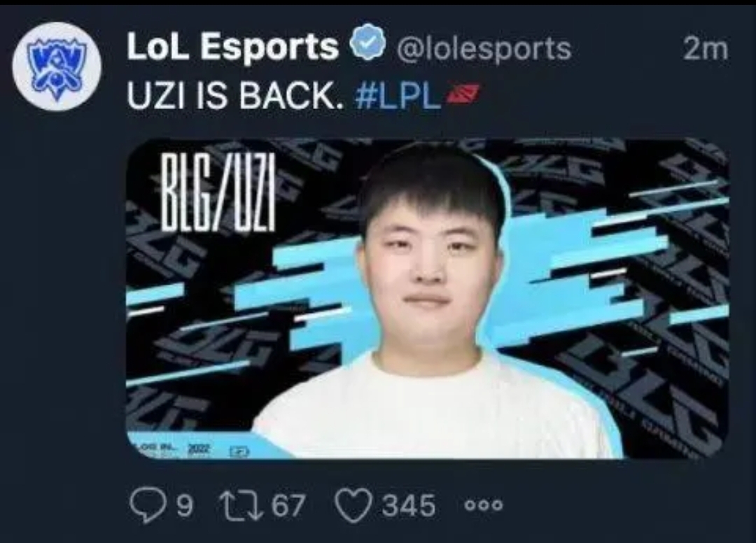 最新消息：uzi要回来啦！
