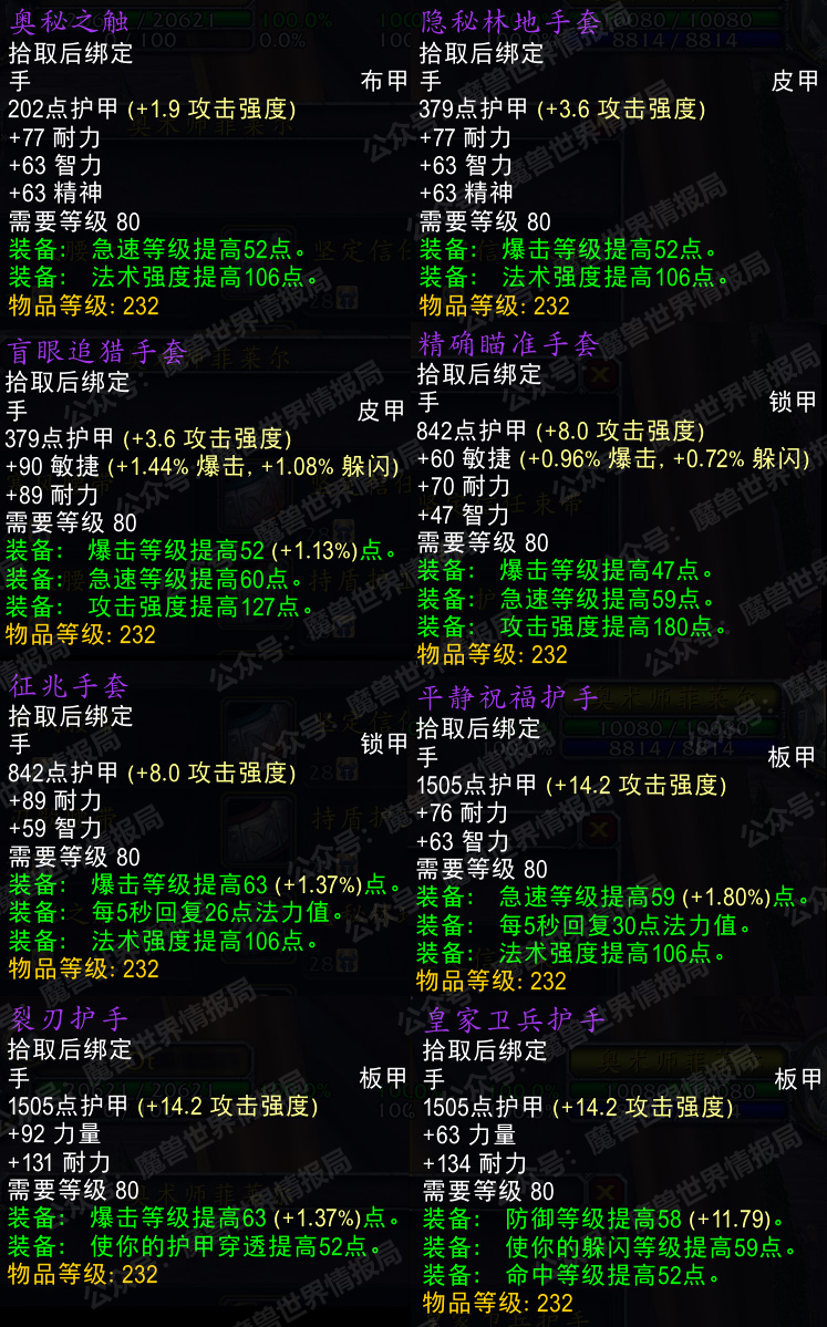 WLK怀旧服：P2全新牌子装一览，装等提升至232！属性太强了