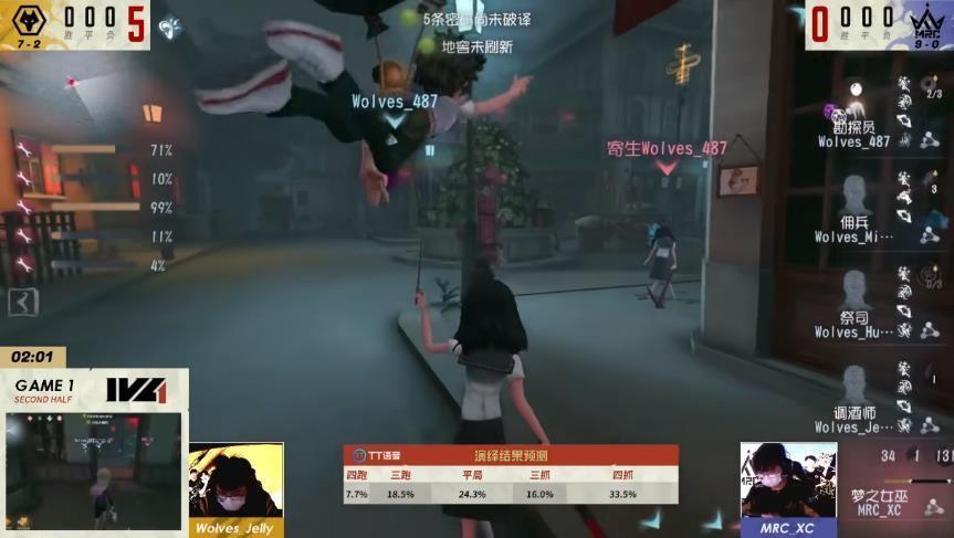 第五人格2022IVL秋季赛常规赛W6D2第三场 Wolves vs MRC
