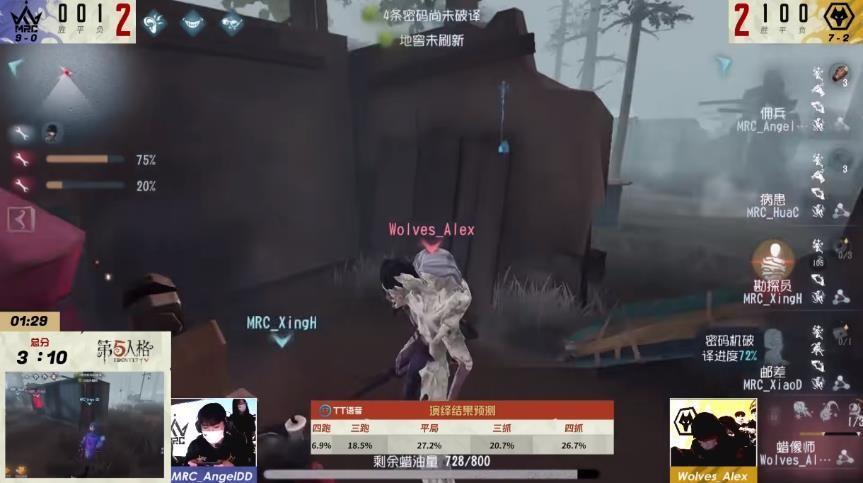 第五人格2022IVL秋季赛常规赛W6D2第三场 Wolves vs MRC