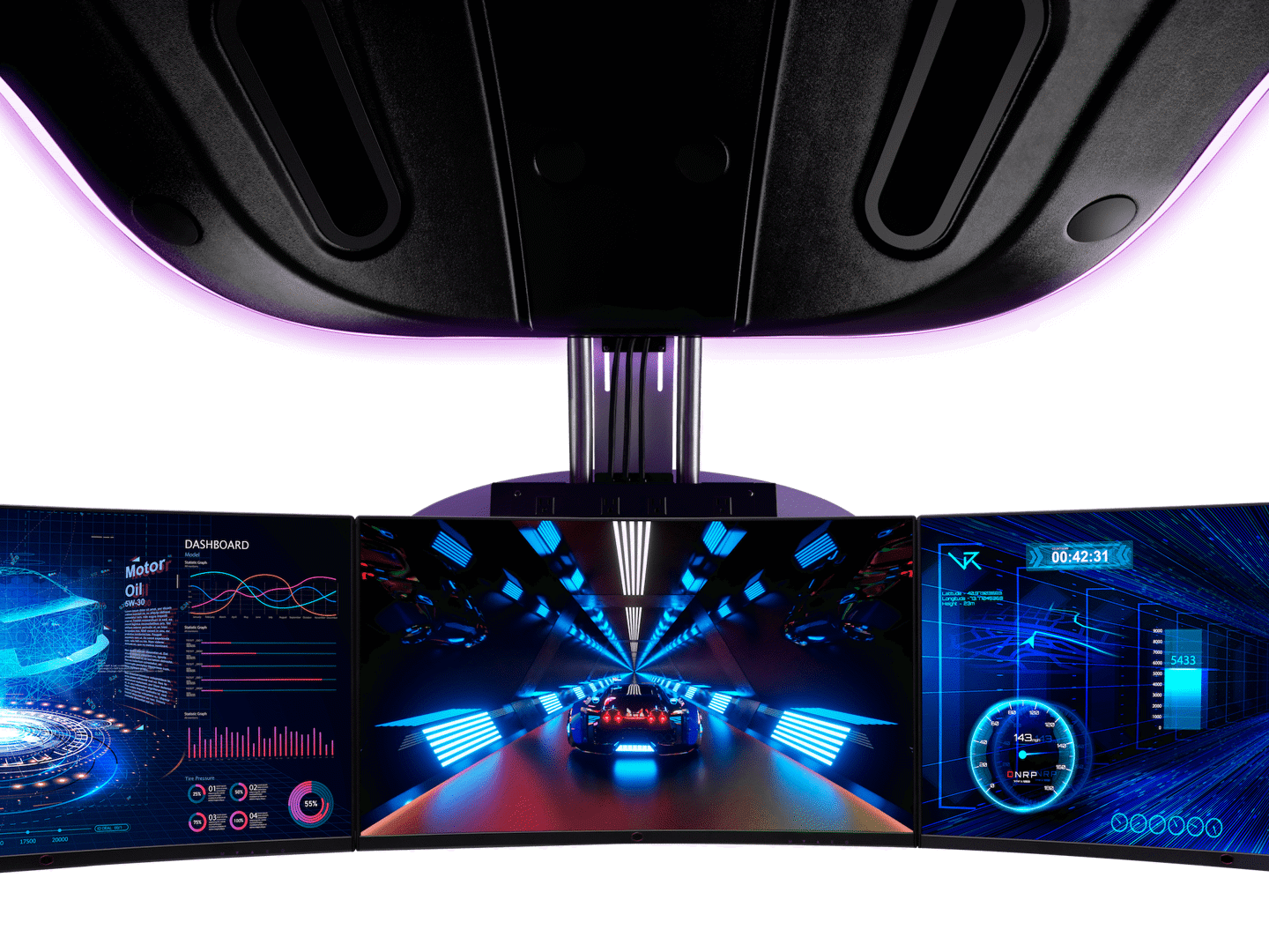 可组 3台27 英寸显示器，酷冷至尊推出 ORB X 沉浸式电竞舱