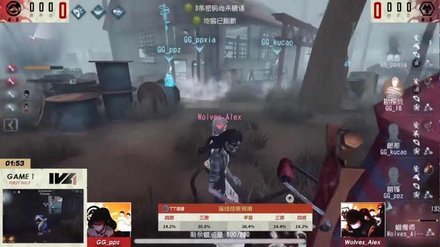 第五人格2022IVL秋季赛常规赛W7D1第一场 成都GG vs Wolves