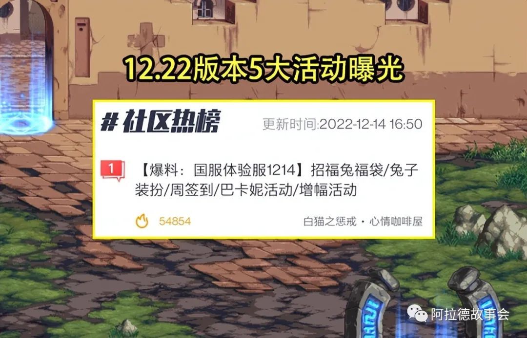 DNF：12.22版本活动曝光！全民11时代来临，招福兔装扮太可爱了