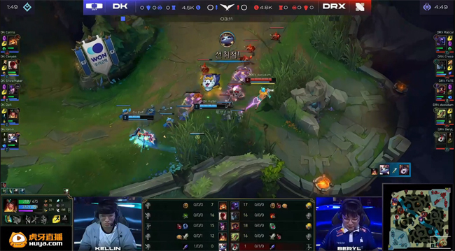 Deft超神卢锡安一追四击杀岩雀，DK 2-0轻取DRX