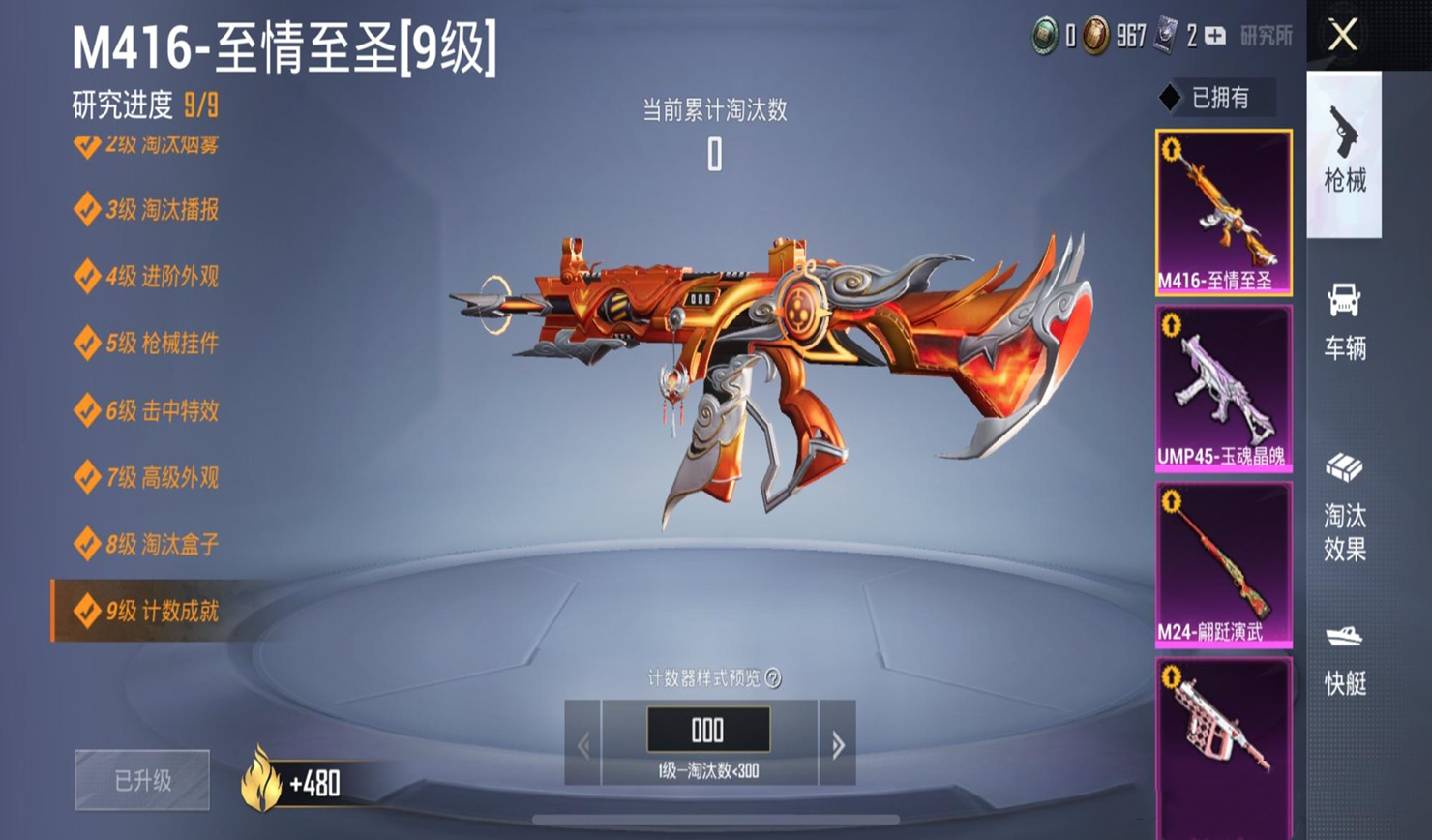 “吃鸡”玩家成为“尊享车主”，又把M416升到9级，用4个字总结！