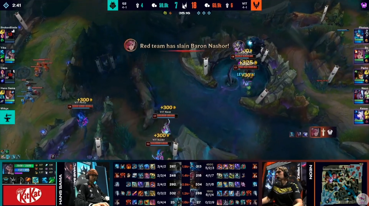 Bo暴力蔚完成首个LEC高难挑战！VIT击败G2稳坐榜首