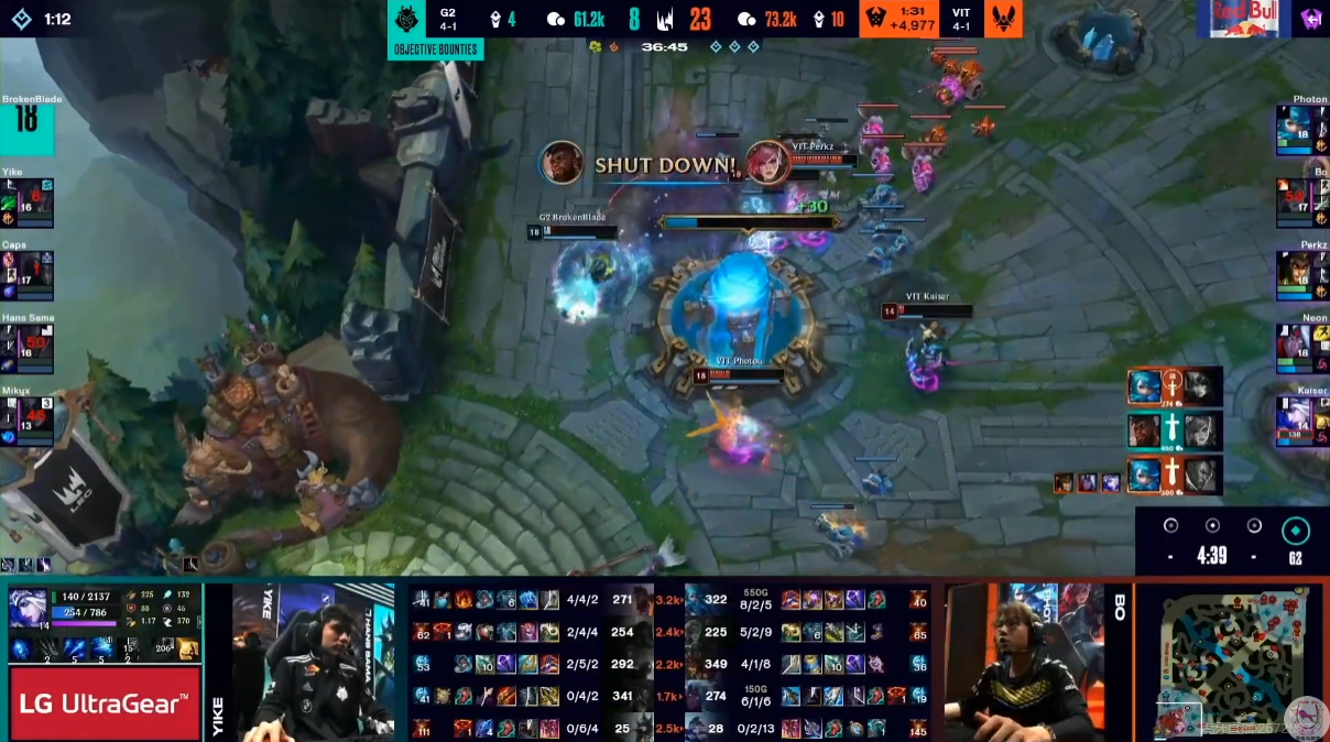 Bo暴力蔚完成首个LEC高难挑战！VIT击败G2稳坐榜首