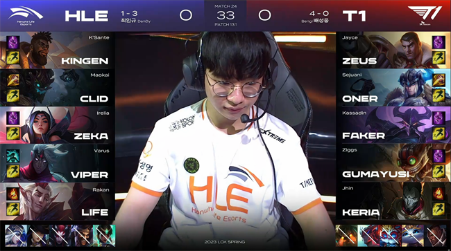 S12冠军上中化身T1一生之敌，HLE 2-1终结T1四连胜