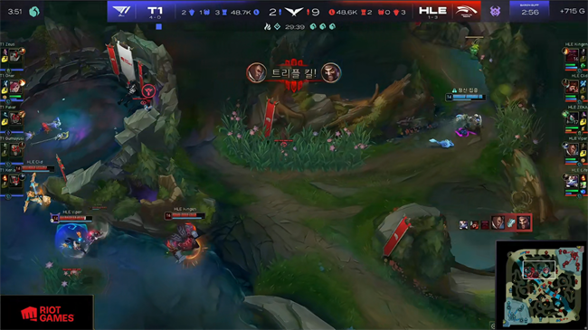 S12冠军上中化身T1一生之敌，HLE 2-1终结T1四连胜