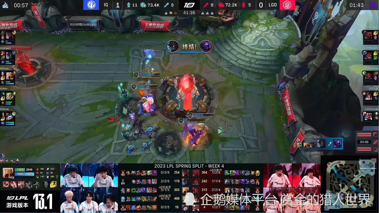 IG杨氏快马无解剑姬率队二比零LGD，IG积分重回榜首