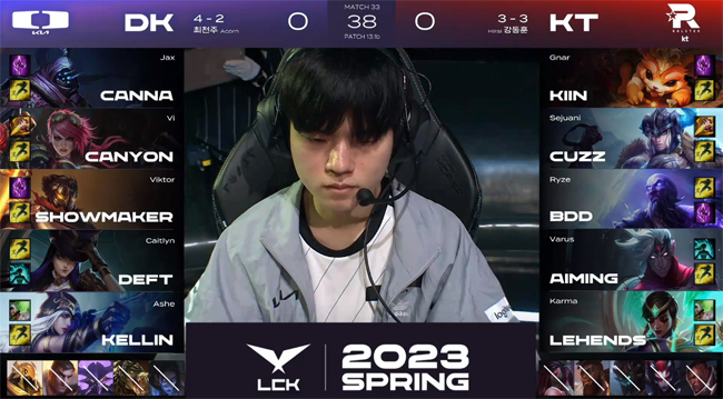 Aiming韦鲁斯单杀Deft炸弹人，KT 2-1击败DK