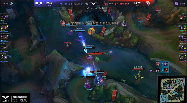 Aiming韦鲁斯单杀Deft炸弹人，KT 2-1击败DK