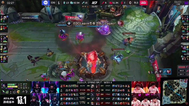 EDG 2-0 BLG Fofo超神阿卡丽暴打老东家