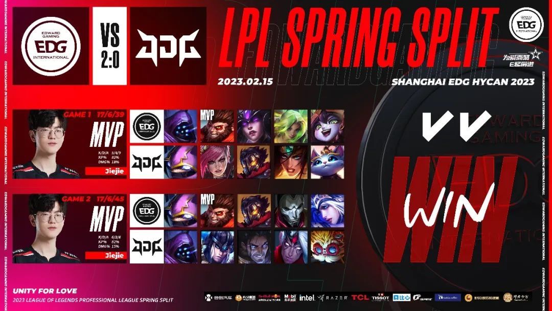 赛后战报丨2023LPL春季赛常规赛赛报【上海EDG合创汽车 VS 北京JDG】