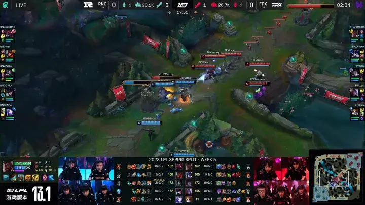 2023LPL春季赛RNG2：0击败FPX，拿下两连胜
