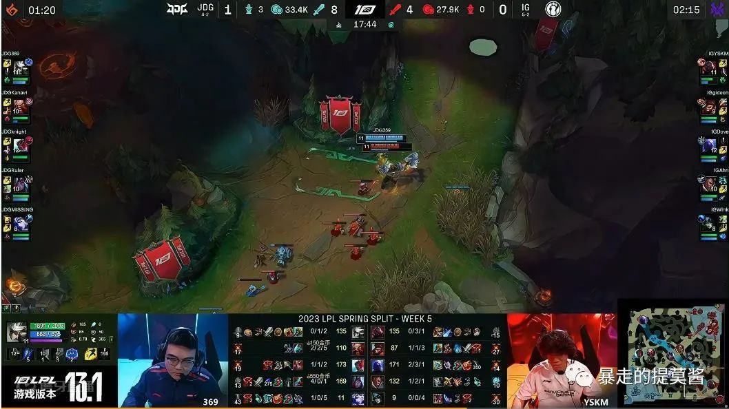 JDG轻取IG拒绝三连败，车神369兑现喊话撞晕YSKM