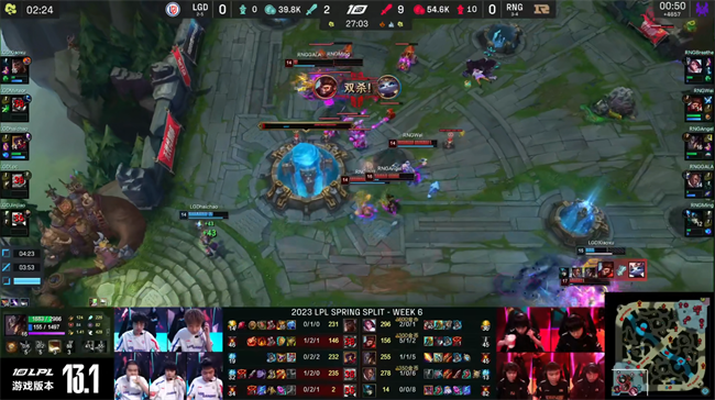 RNG 2-0 LGD Breathe剑姬精准优雅塔下单杀