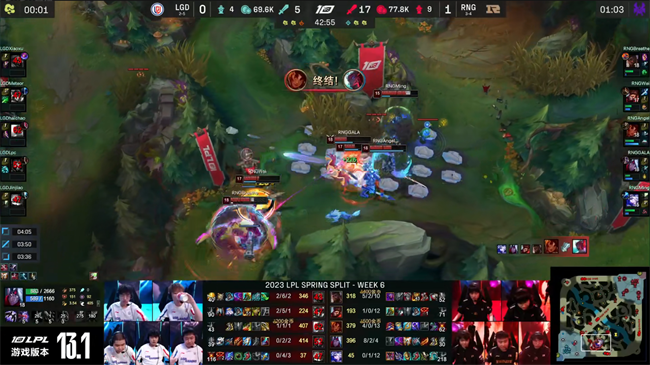 RNG 2-0 LGD Breathe剑姬精准优雅塔下单杀