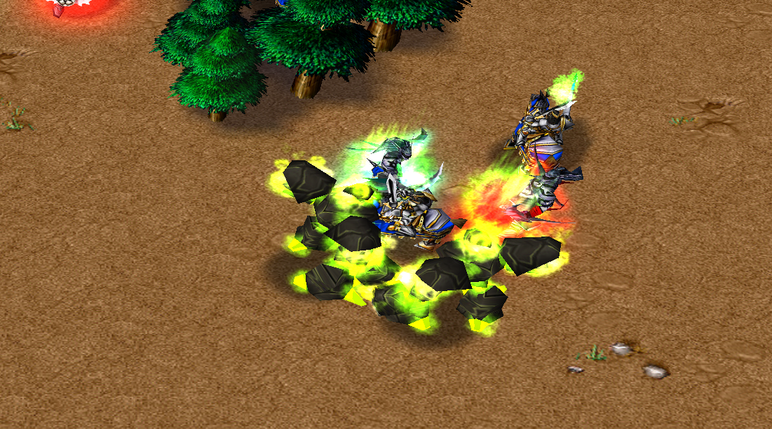 魔兽争霸3：不同类型、等级的献祭技能、火焰斗篷叠加情况测试