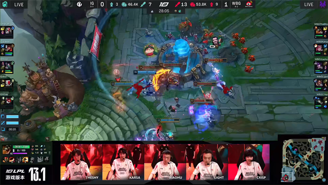 WBG 2-0 iG Light韦鲁斯一箭穿心豪取五杀