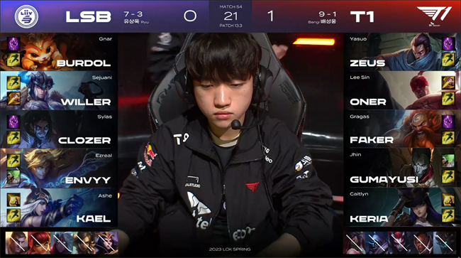 Zeus纳尔灵性拉扯两次对位单杀，T1 2-0轻取LSB