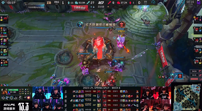 RNG 2-0 TT Breathe赛恩勇猛开团锁定胜局