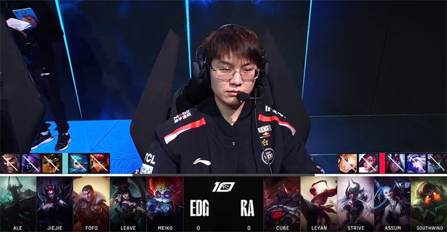 EDG 2-1 RA FoFo杰斯丝血极限反杀Leyan蜘蛛