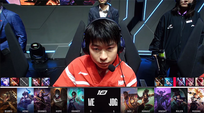 JDG 2-0 WE MISSING大头对线双杀打穿下路