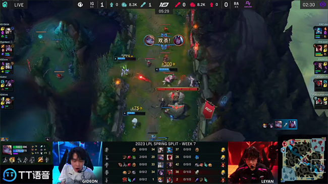 iG 2-0 RA YSKM格温以一敌四绕后四杀