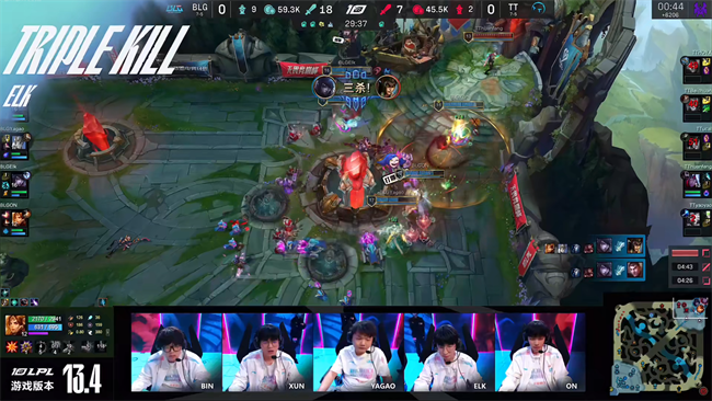 BLG 2-0 TT ON锤石夺命连环勾锁定胜局