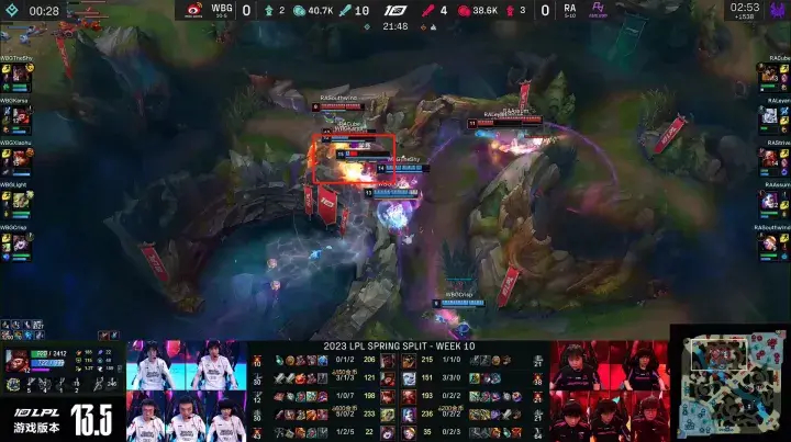 LPL春季赛 WBG2：1RA 收官常规赛，拿下常规赛第四