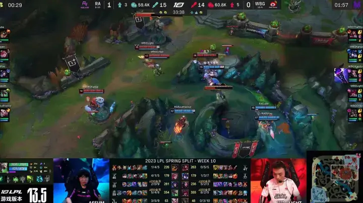 LPL春季赛 WBG2：1RA 收官常规赛，拿下常规赛第四