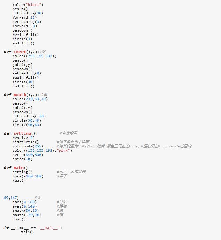 Python海龟作图20秒完成小猪佩奇，附源码！秽土水门用海龟代码 Csdn博客 1570