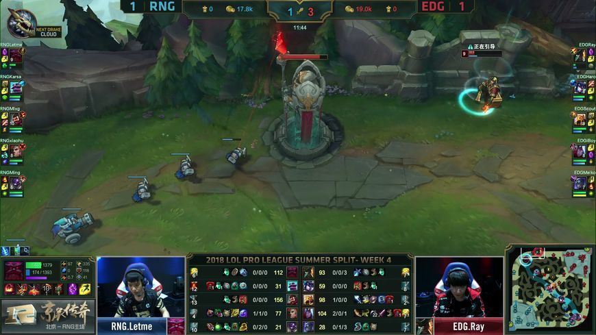 LOL：RNG拿下EDG，MLXG惩戒抢大龙，伤害爆表，两枪一个iBoy！