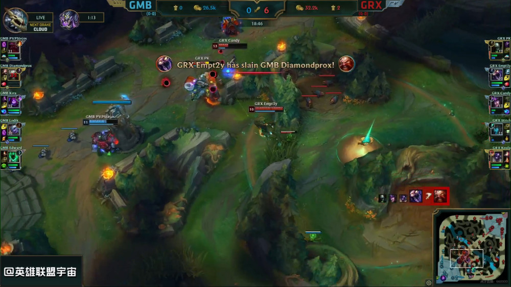 简单粗暴大招流一波带走，S8入围赛GRX有惊无险击杀GMB！