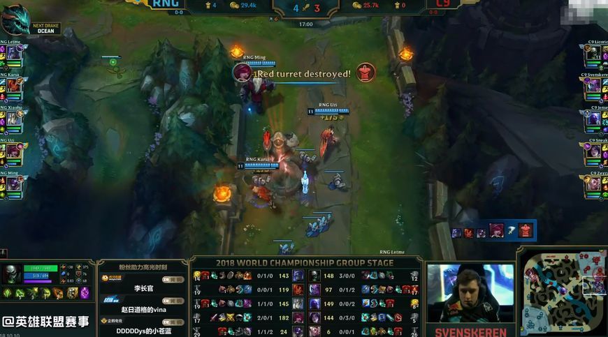 RNG4保1战术再现！Uzi第一件装备早出6分钟 带队友躺赢