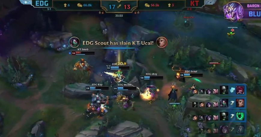 EDG送KT战队S8首败！Meiko笑容满面深情拥抱Deft