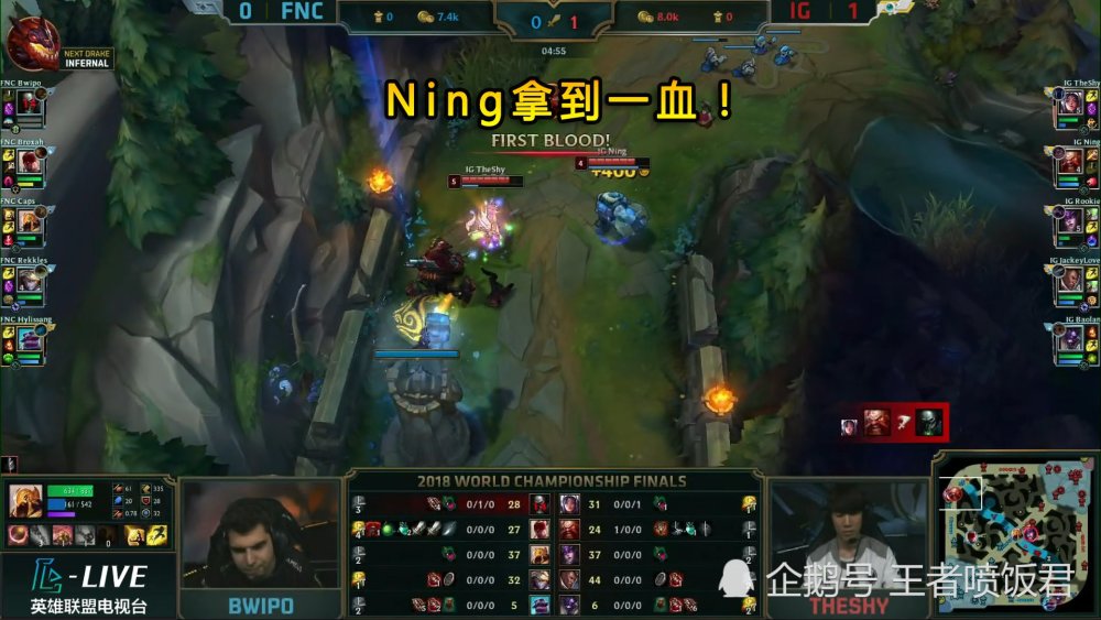 S8决赛：IG虐泉，FNC被彻底打自闭！网友：IG打人机局？