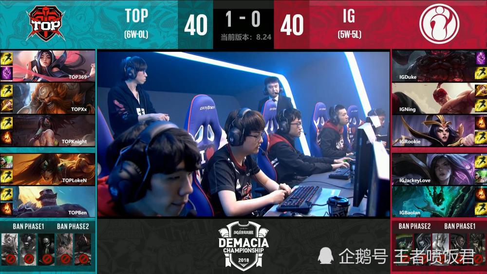 LPL：IG、TOP疯狂送人头，JKL十三分钟领先一把无尽！