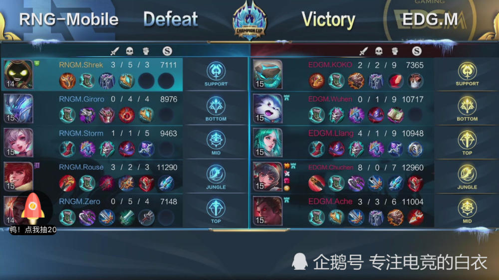 EDGM果真天克RNGM？初晨处刑虔诚，只为避开QG锋芒！