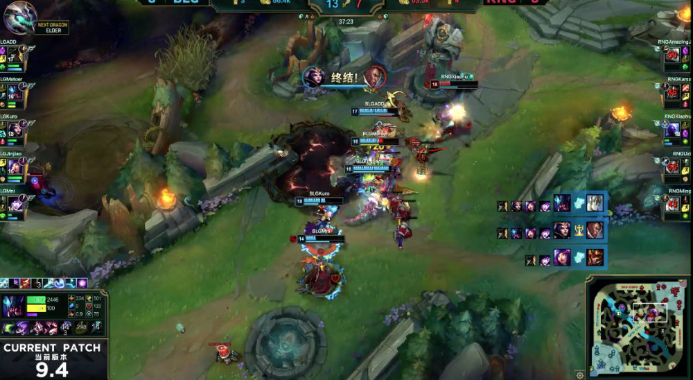 RNG阵容太蠢karsa拿命开团，无奈BLG运营太强憋屈死！