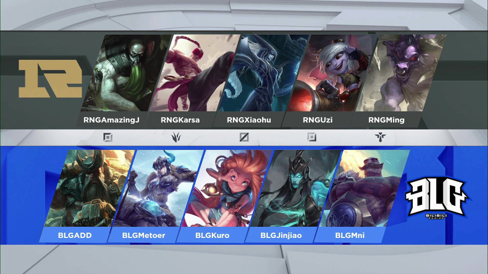 AJ两次犯迷糊险葬送RNG，Uzi小炮后期爆炸输出扳平BLG