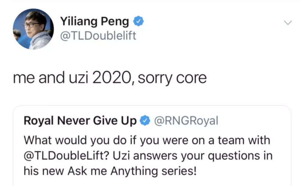 Uzi要给DoubleLift打辅助，大师兄果断抛弃现任辅助