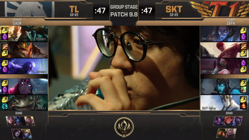 被iG暴揍后，SKT找到了TL这个出气筒，Faker阿卡丽暴揍前队友！